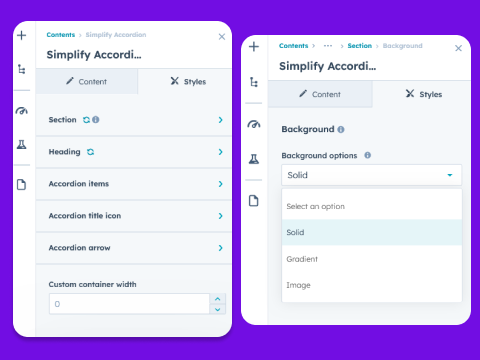 Simplify Accordion Module by GAN Creative